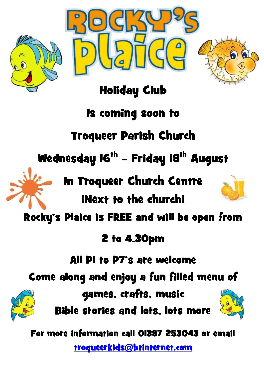 Holiday-Club-Poster - Troqueer and Caerlaverock Church of Scotland